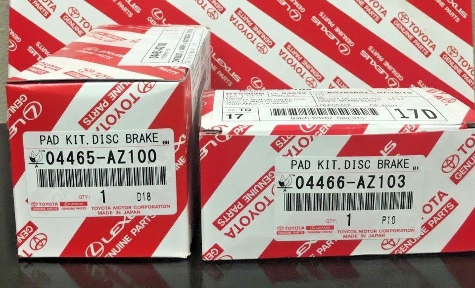 2003-2021 TOYOTA 4RUNNER FRONT & REAR BRAKE PADS GEN OEM 04465-AZ300 ...