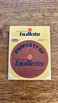 1969 Fleer Real Cloth Basketball Patches Washington Bullets Logo Rare ...
