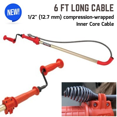 Heavy Duty Toilet Auger Bulb Head/ Cable for Plumber Clear Debris ...