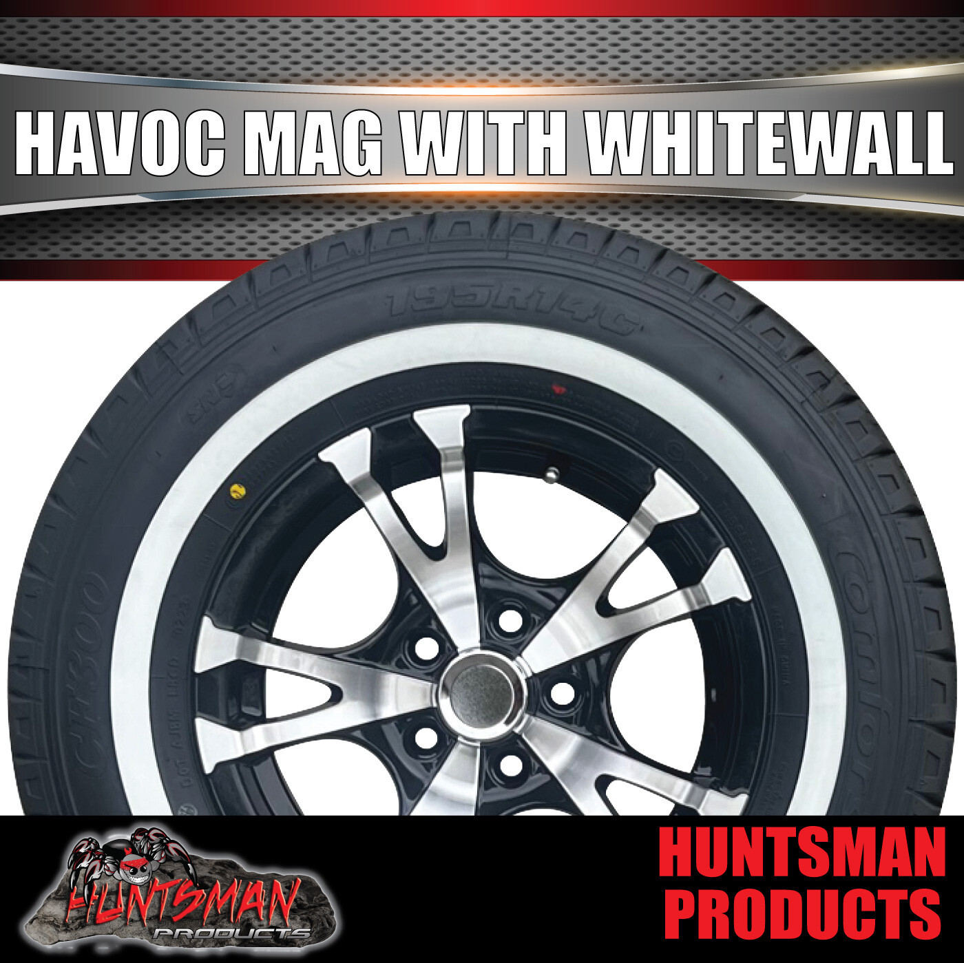 14" Trailer Caravan HT Holden Havoc Alloy Mag Wheel Rim & 185R14C ...