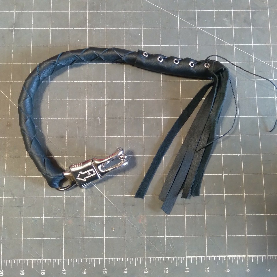 biker getback whip getback WHIP leather SHORT Black Leather whip BY ...