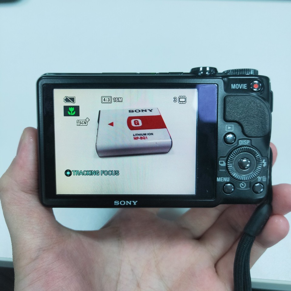 Sony DSC-HX9 Cyber shot 16.2MP 16X Optical Zoom Digital Camera Black ...
