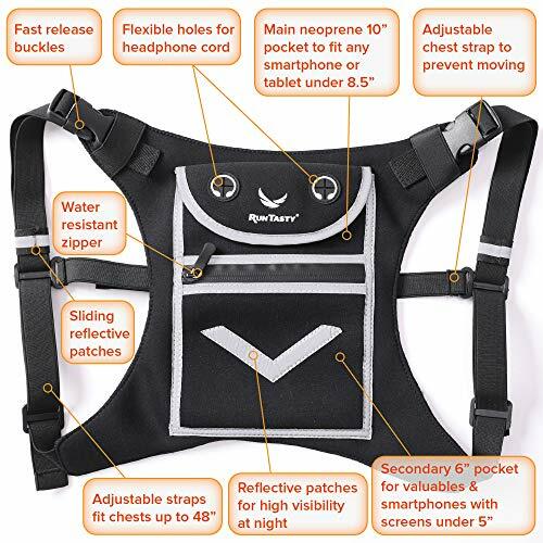 RUNNING MINI BACKPACK VEST Reflective Adjustable Gear Cycling Black ...