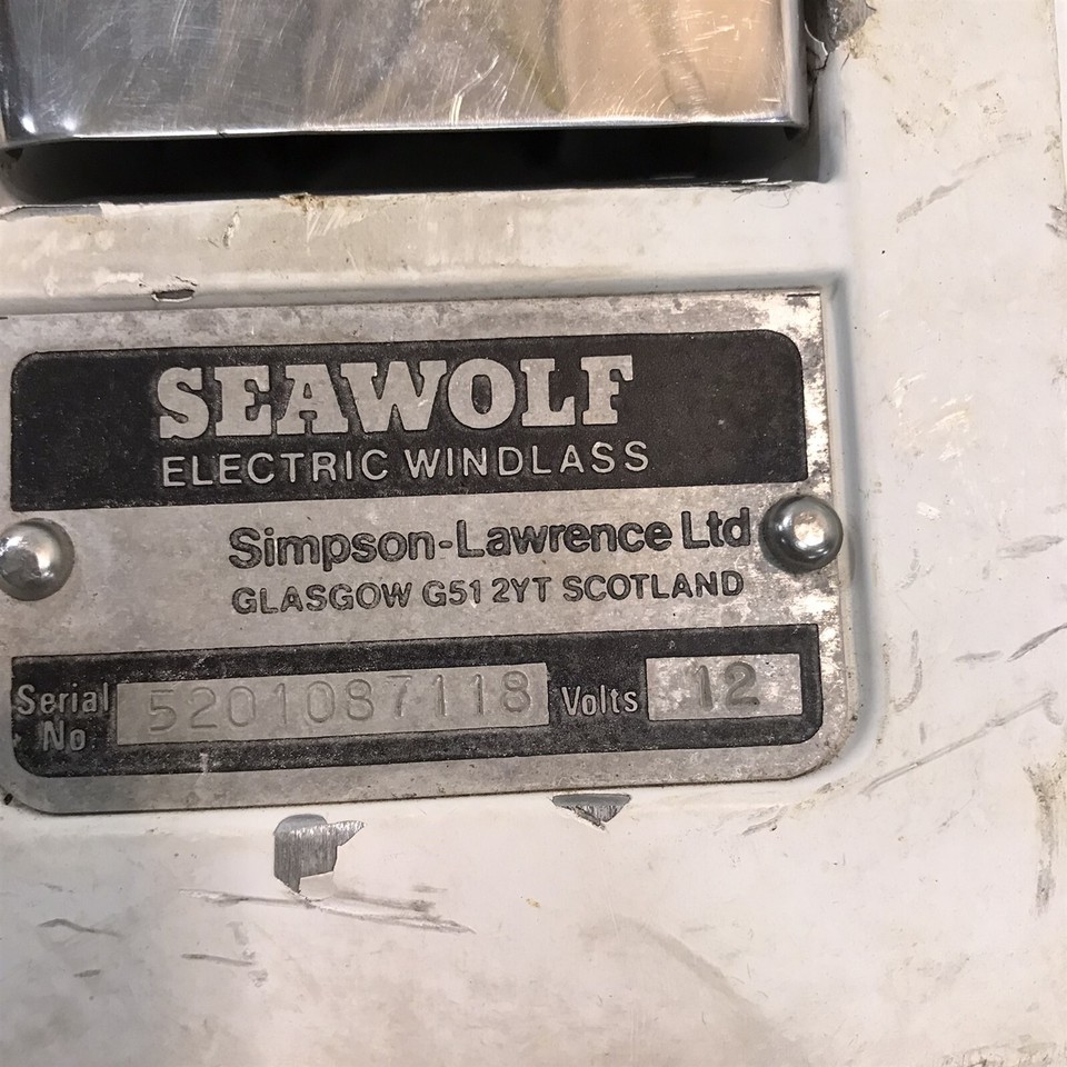 Seawolf Simpson Lawrence electric boat anchor windlass winch Klaxon | eBay