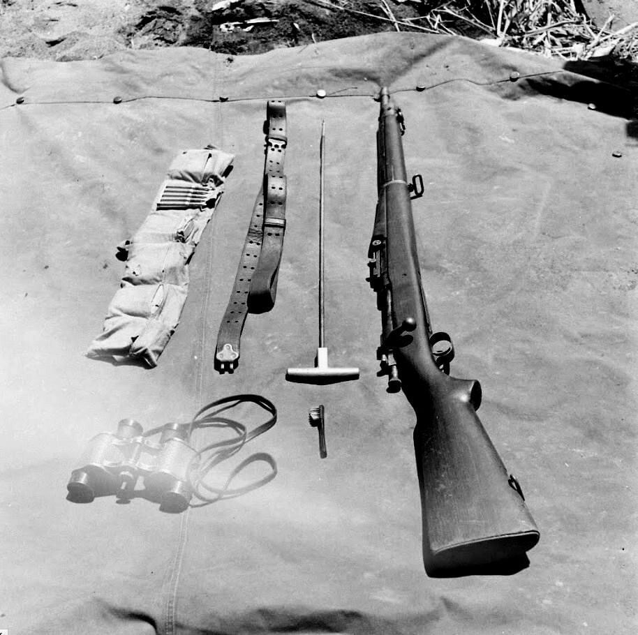 WW2 WWII Photo US M1903 Springfield Rifle & Gear US Army World War Two ...
