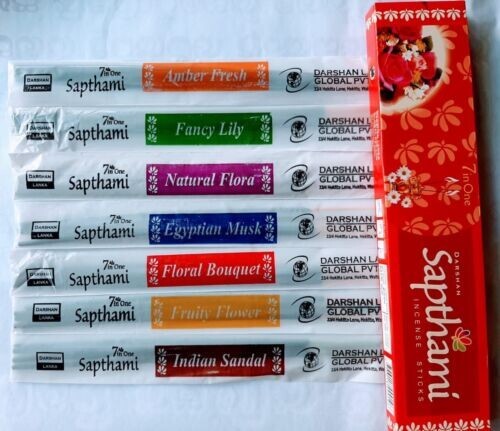 Incense Sticks Sapthami Natural Fragrance Genuine Box One Traditional ...