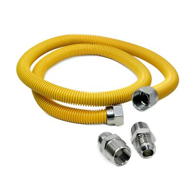 4ft Gas Connector Flexible Gas Line with 1/2 in. x 1/2 in. x 48 in. and ...