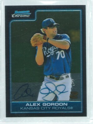ALEX GORDON 2006 BOWMAN CHROME ON CARD AUTO PROSPECT | eBay