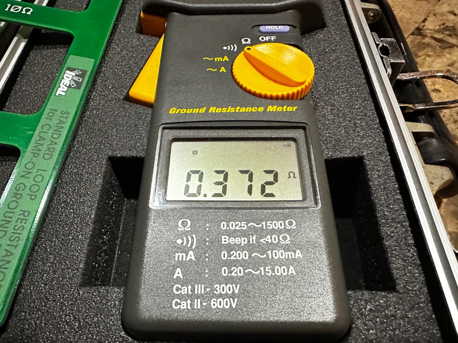 IDEAL 61-781 DIGITAL GROUND RESISTANCE METER WITH HARD CASE AND STRAP ...