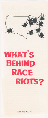 Phoebe Courtney / What's Behind Race Riots? Tax Fax No 76 1967 | eBay
