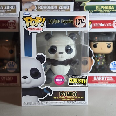 Funko Pop! JJK Panda (Flocked) #1374 - EE Exclusive And Pop Protector ...