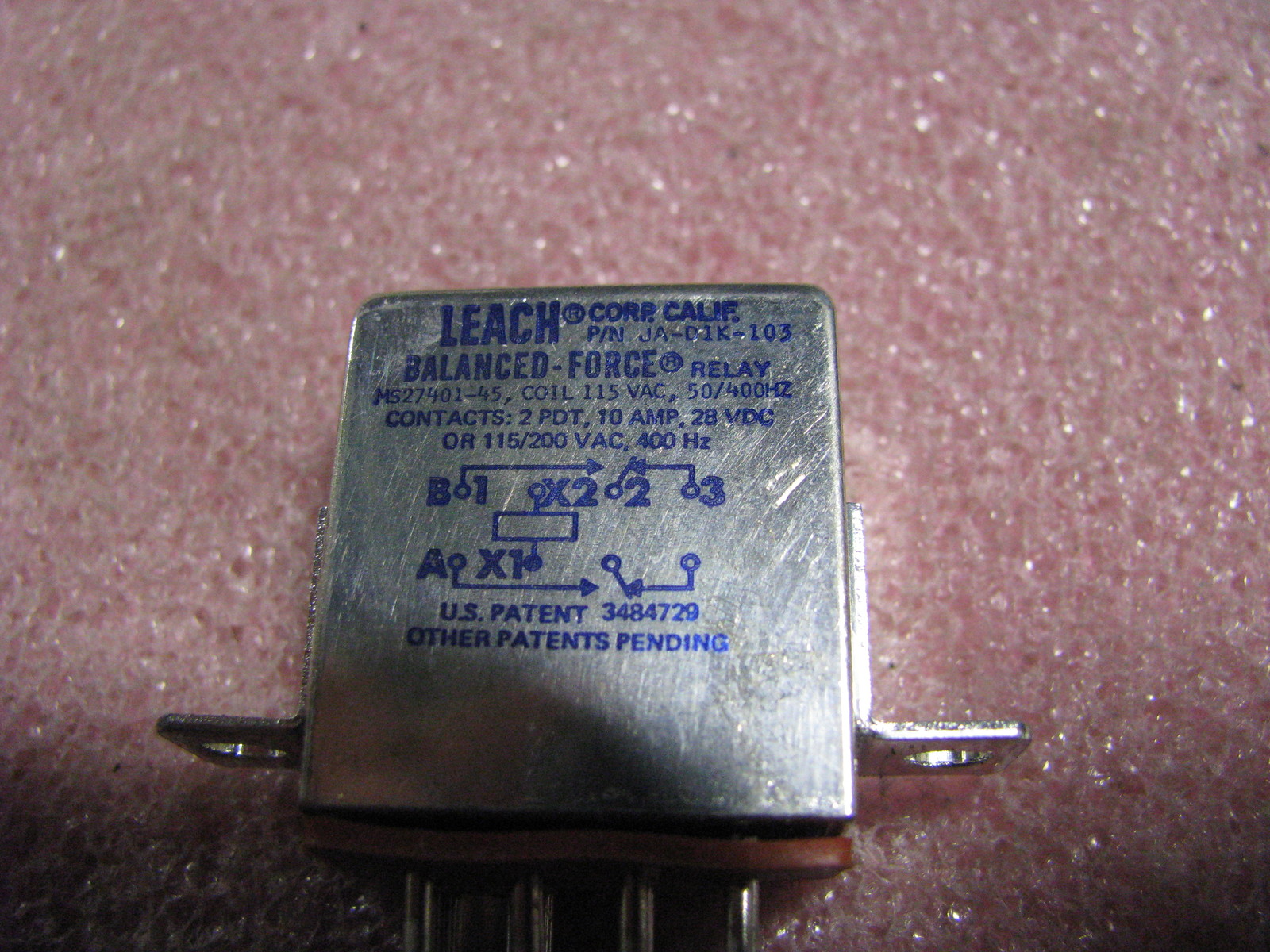 LEACH RELAY # MS27401-45 NSN 5945-01-272-8904 # JA-D1K-103 DUAL MKT for ...