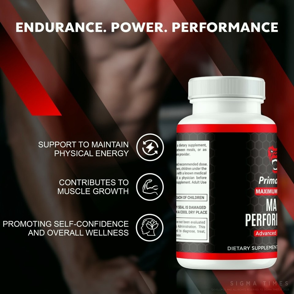 (3 Pack) PrimalLift Male Performance & Vitality Pills, Primal Lift for ...