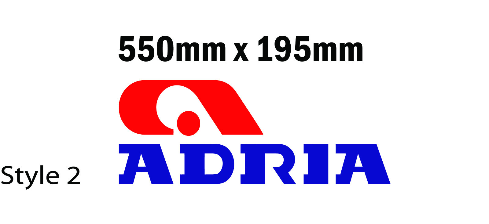 ADRIA Motorhome Caravan decal sticker red & blue Matte 770 x 80mm Free ...