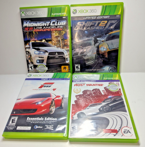 Racing Game Bundle Lot Of 4 Xbox 360 Shift 2 Unleashed Midnight Club ...