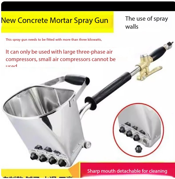 Pneumatic cement mortar spray gun, plastering putty spray machine | eBay