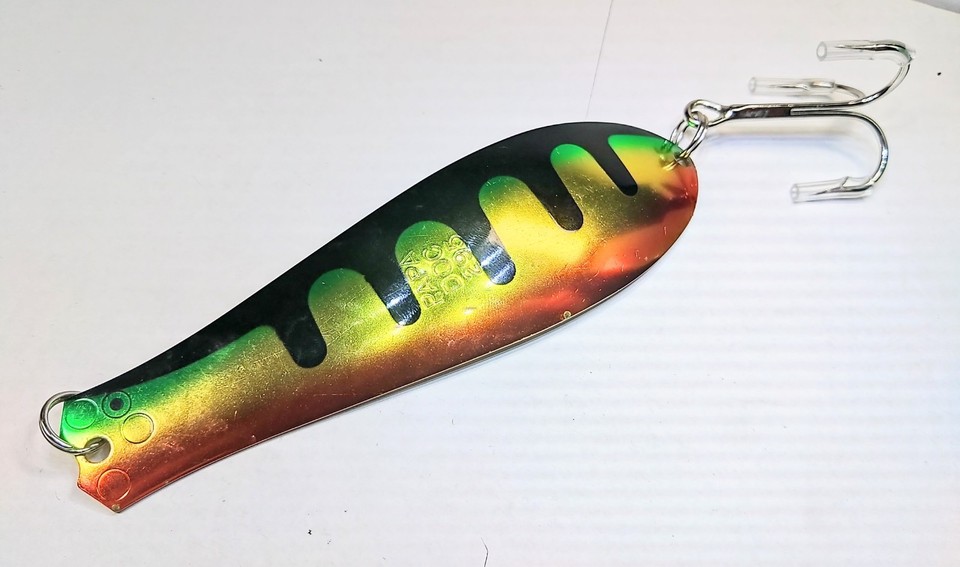 5.5" BIG DOCTOR SPOON 295, 2oz Papa Doc, Perch W/ Gold Back Musky/Pike ...