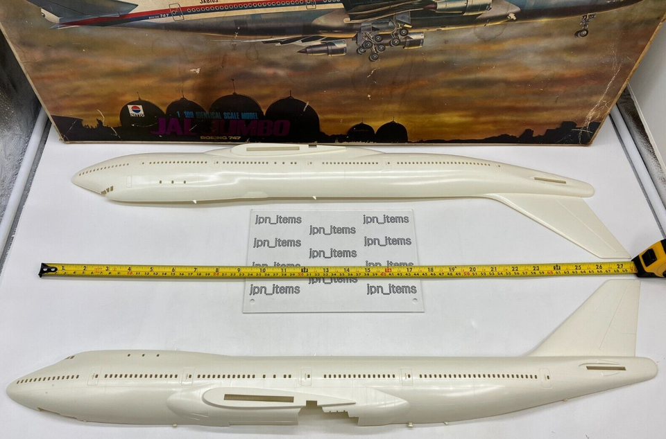 Nitto 1/100 BOEING 747 JAL Japan Air Line JUMBO Vintage Plastic Model ...