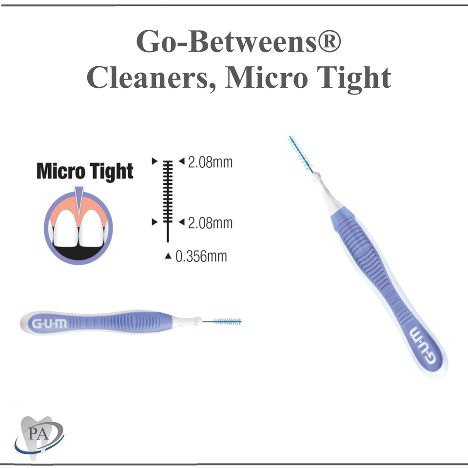 Dental Go-Betweens Proxabrush Interdental Brush Micro Tght Purple ...