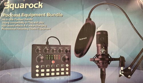 Squarock Podcast Equipment Bundle Model: SR-AV803S All in One Strong ...