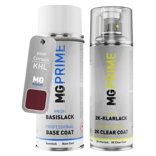 Peinture kit bombe aérosol 2C pour Citroen KHL Rouge Burlat Nacre ...
