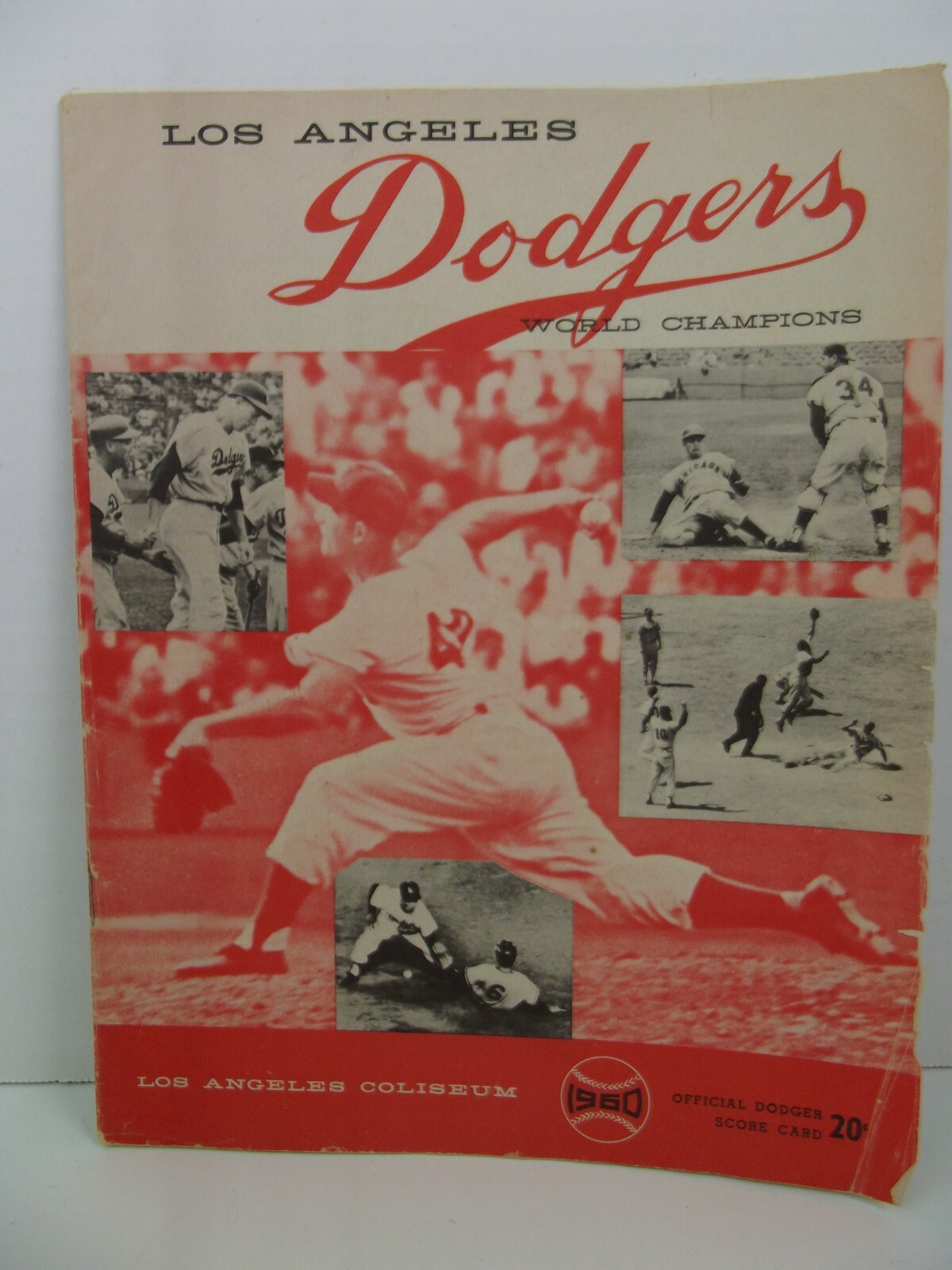 Vtg 1960 Los Angeles Dodgers World Champions Official Dodger Scorecard ...