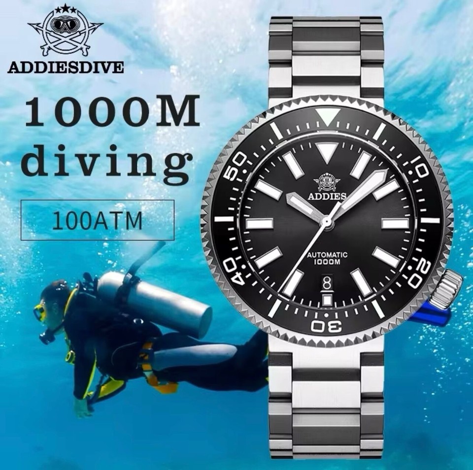 Men's 1000m automatic professional dive watch | eBay UK