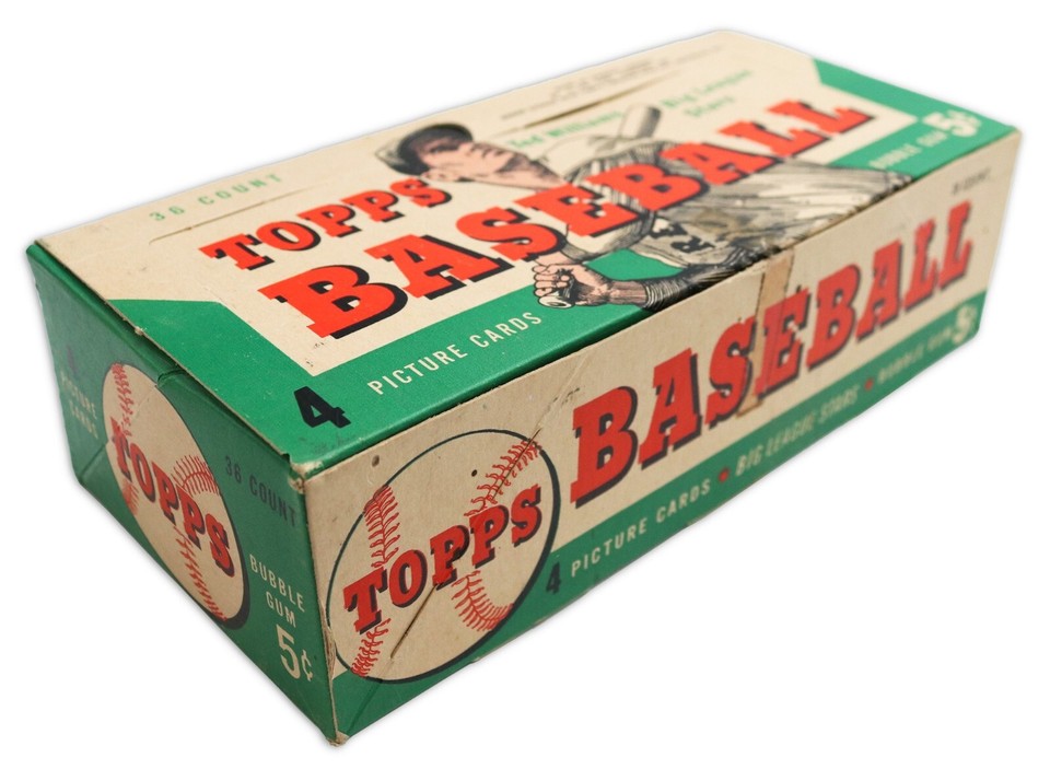 1954 Topps Canada Ted Williams Baseball Card Display Box 5 Cents TOUGH ...
