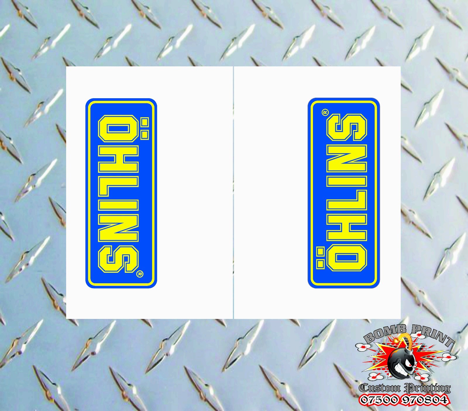 OHLINS CLEAR Upper Fork Graphics Decals stickers suspension | eBay