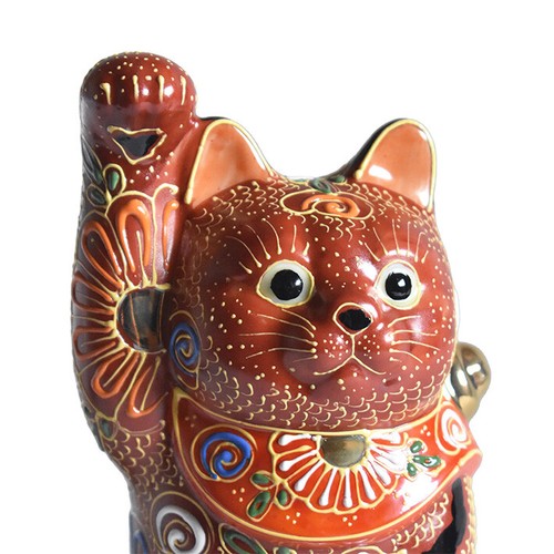 Japanese Kutani ware Banzai beckoning cat beckoning cat Akamori from ...