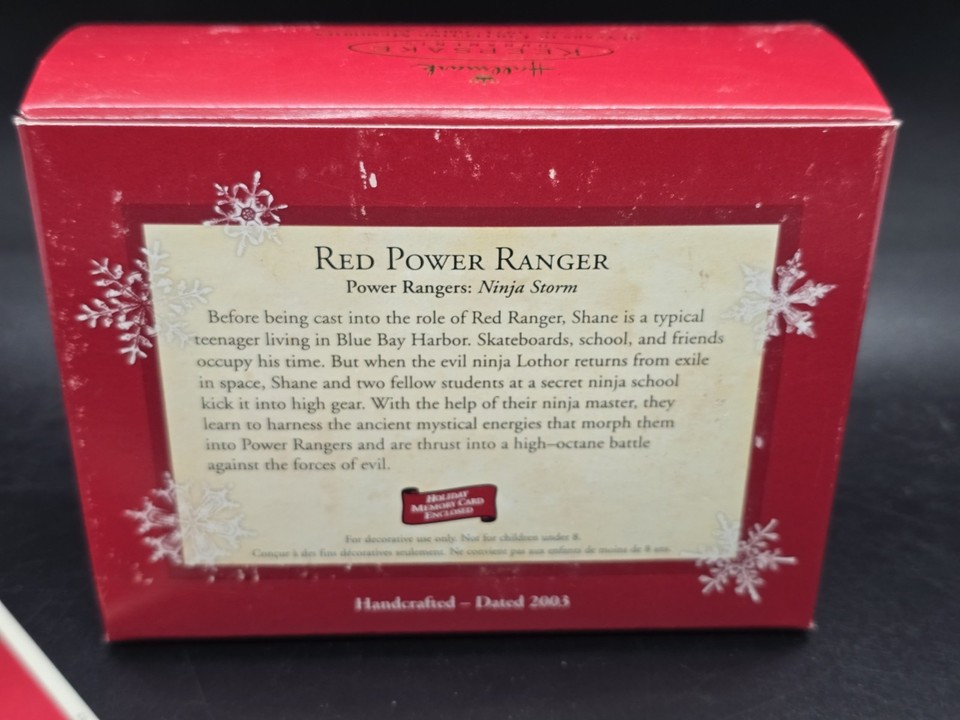 Hallmark Keepsake Ornament Red Power Ranger Ninja Storm 2003 New In Box ...
