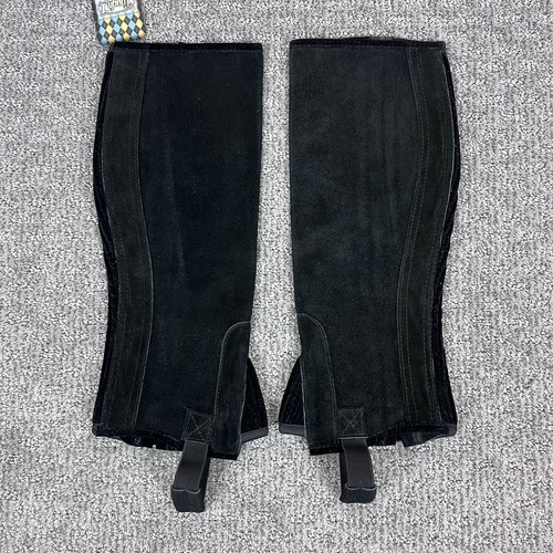 Equi Grip Leth Half Chap Adult Small Suede Leather Equestrian Riding ...