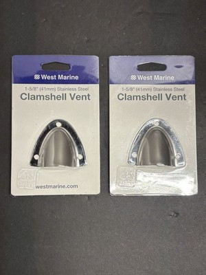New West Marine Clamshell Vents Pack Of 2 Free Shipping 180349 41mm ...