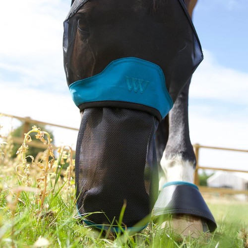 Woof Wear UV Fly Mask Nose Protector - Black/Turquoise | eBay UK