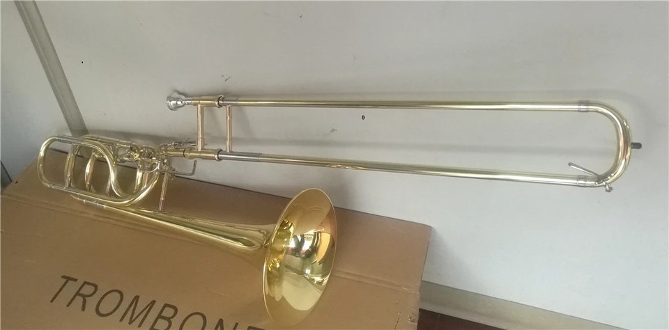 High Grade Gold lacquer brass body Bass Trombone | eBay