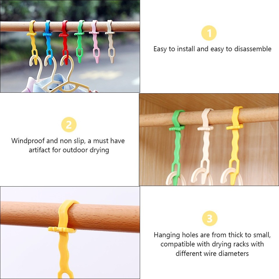 20 Pcs Hanger Windproof Buckle Slide Fastener Coat Retainer Adjustable ...