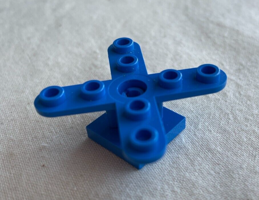 Lego Blue 4 Blade Propeller 2479 and 2x2 Tile with Pin 2460 Near Mint ...