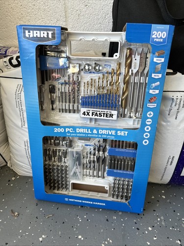 HART 200 Piece Assorted Drill and Drive Driver Bit Set with Storage ...