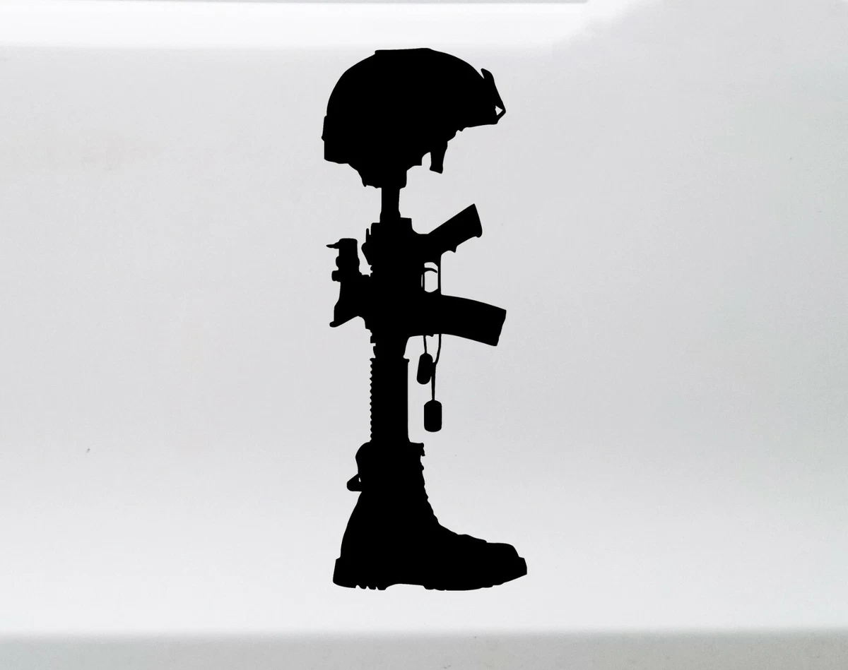 Fallen Soldier Battle Cross Drawing