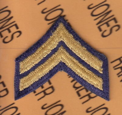 US Army Korean War Support Corporal CPL E-4 ~2" rank patch c/e | eBay