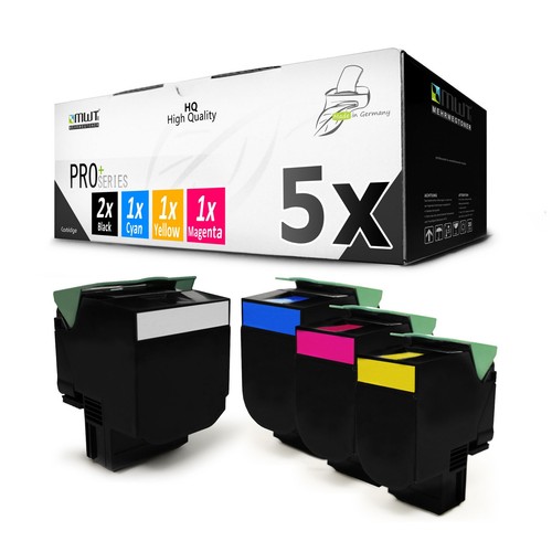 5x PRO Toner XXL f r Lexmark CX-410-e CX-410-dte CX-510-dhe CX-310-n CX ...