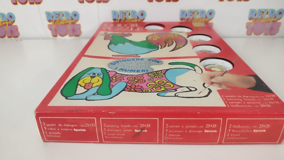 COLOR PUZZLE PLAY TIME PAINT BY NUMBERS DRY TEMPERA COLORS VINTAGE | eBay