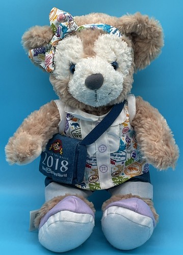 Vintage Disney Parks Shellie May Tan 14” Teddy Bear Plush 2018 Denim ...