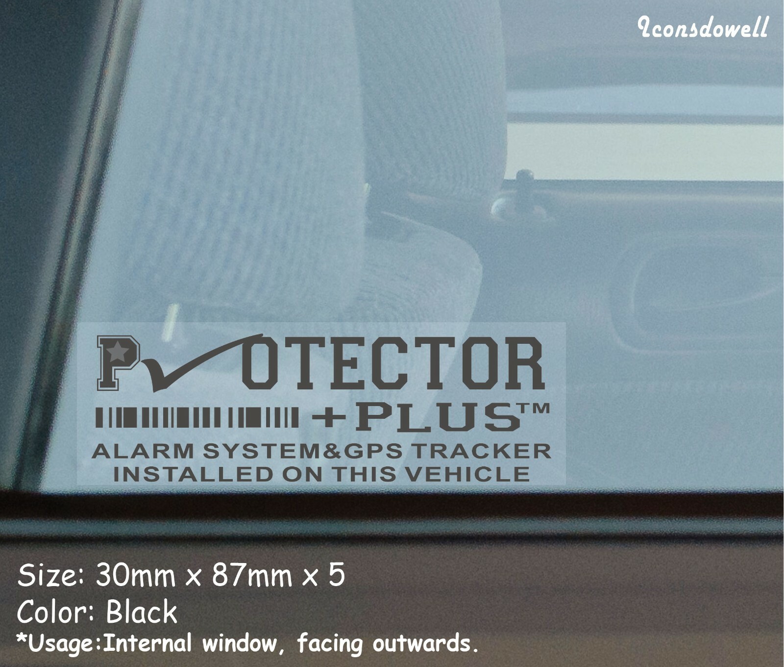 5 X PROTECTOR GPS TRACKER Car Security Stickers Anti Theft Decals Best ...