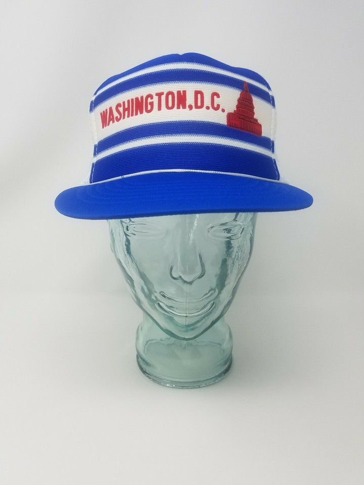 Vintage Washington DC Snapback Hat Trucker Cap Mesh Adjustable Red ...