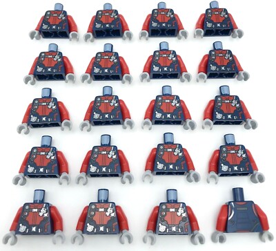Lego 20 New Dark Blue Torso Diving Suit with Red Zippers Gauge ...