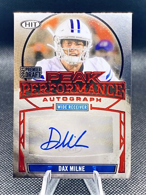2021 Sage Premier Draft - Dax Milne (RC) Peak Performance 🟥 Red #PK-DM2 ...