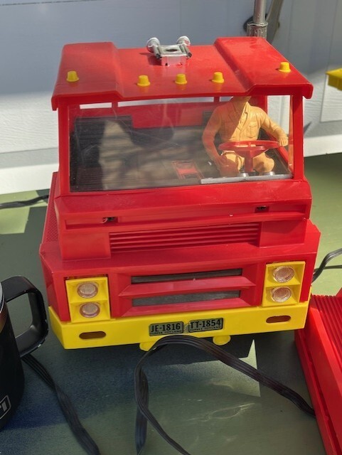 Vintage Topper Toys Johnny Express Tractor And Trailer w/Remote boxes ...