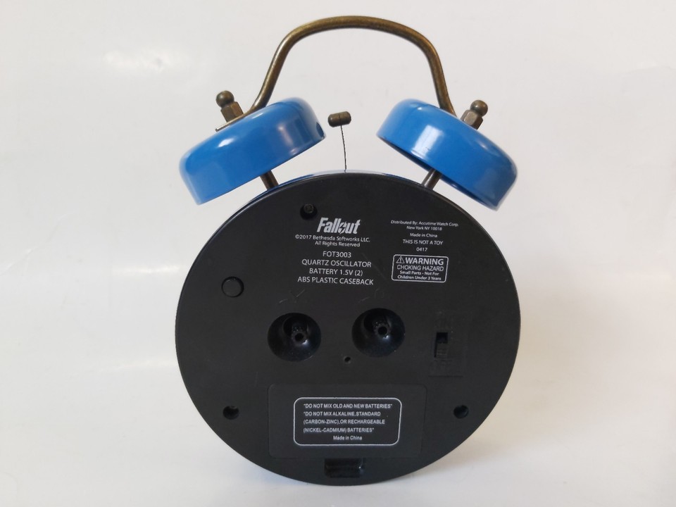Fallout Alarm Clock Vault Boy Face Head Nuke 111 Top Bell Ringer Desk ...