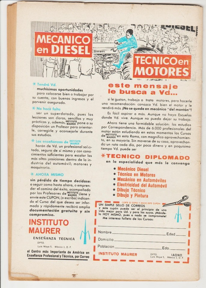 EL MONJE LOCO #109 MEXICAN HORROR COMIC 1969 DELIRIUM TREMENS PT 2 ...